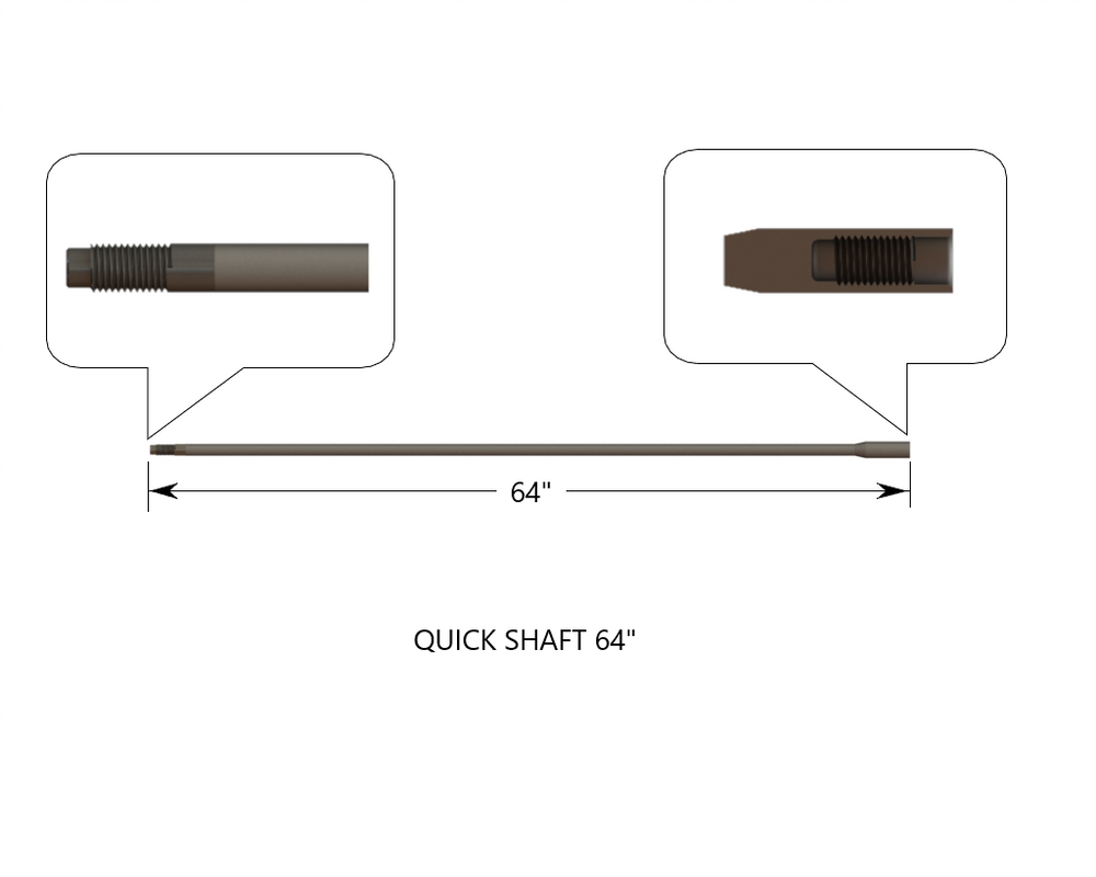 Shafts Used to Make Boring Under Hardscapes Easy - Bullet Mole